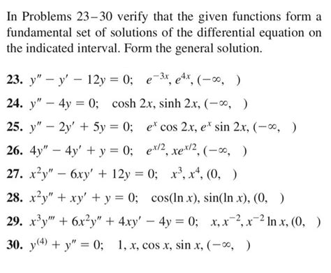 solved in problems 23 30 verify that the given functions