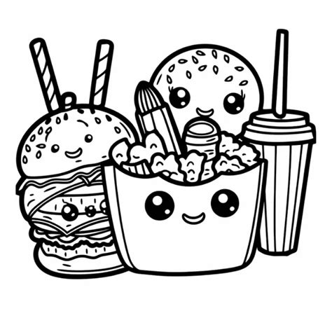 50 Coloriage Kawaii Nourriture à Imprimer Divers et gratuit