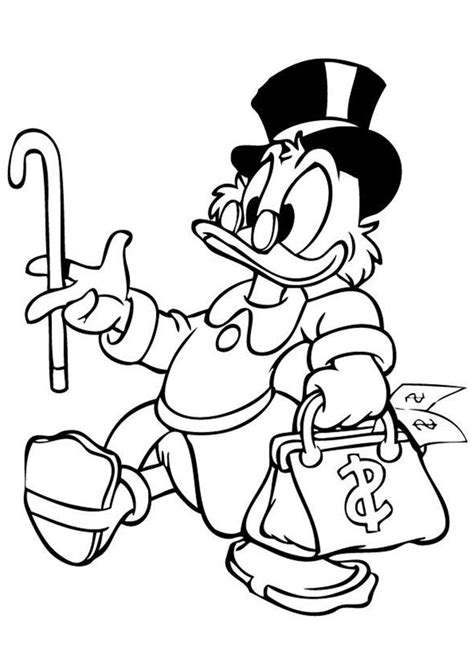 25 Desenhos Do Tio Patinhas Para Imprimir E Colorir Pintar
