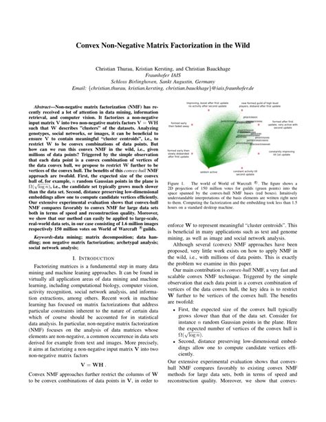 pdf convex non negative matrix factorization in the wild