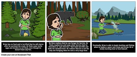 Hatchet Sequencing The Story Storyboard Per Beckyharvey