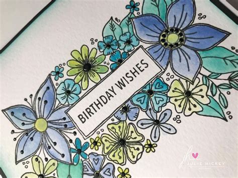 Beautiful Floral Card With Julie Hickey Designs Spring Burst Collection
