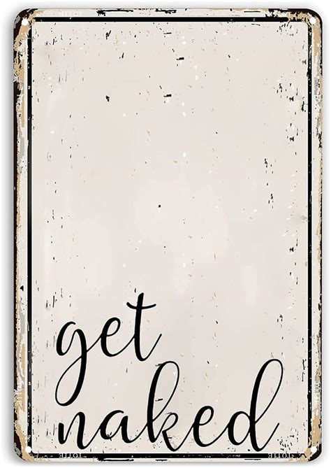 Cartel De Pared Con Dise O De Get Naked Para Decoraci N De Habitaci N