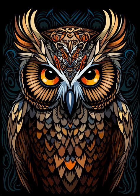 Owl Hoot Poster Picture Metal Print Paint By Alberto Perez Displate