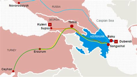 Current Pipelines From Azerbaijan Source The State Oil Company Of