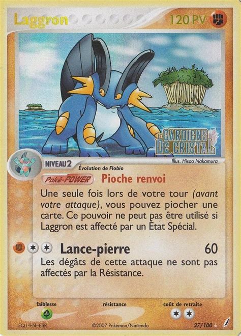 Laggron holographique Logo carte Pokémon 27 100 Gardiens de Cristal