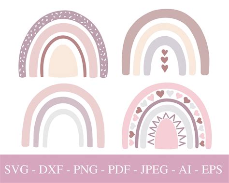 Boho Rainbow Svg For Cricut