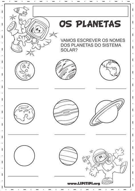 Atividades E Projetos Fundamental I Atividades Sistema Solar Escrita
