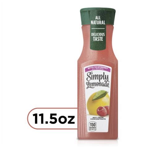 Simply Lemonade With Raspberry All Natural Non Gmo 11 5 Fl Oz Kroger