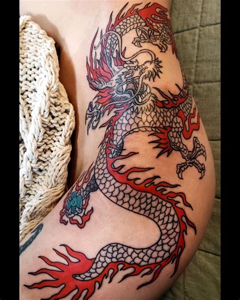 37 Stunning Dragon Tattoos For Thighs You Would Love To Have Right Now