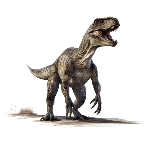 Premium AI Image Tyrannosaurus Trex Dinosaur Isolated On White Background