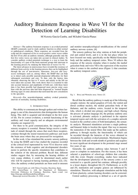 pdf auditory brainstem response in wave vi for the detection of learning disabilities