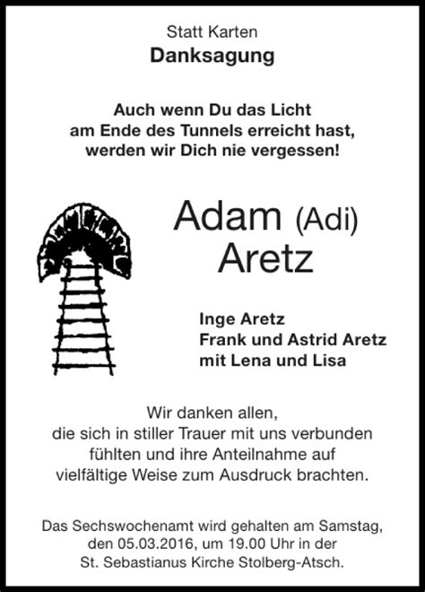 Traueranzeigen Von Adam Aretz Aachen Gedenkt