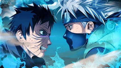 Obito Uchiha Vs Kakashi Hatake Battle Naruto Characters Manga Naruto