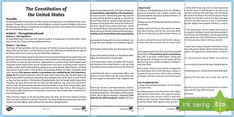 Constitution Day Read Aloud United States Constitution
