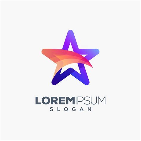 Modelo De Design De Logotipo Colorido Da Estrela Vetor Premium