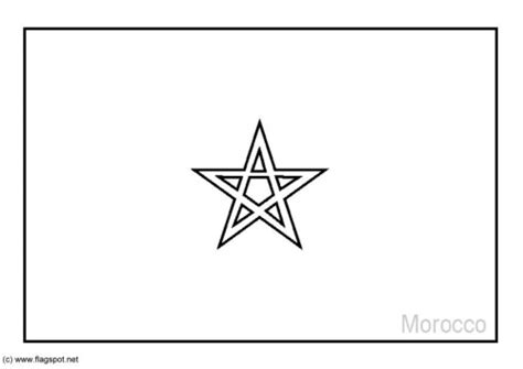 LAMINAS PARA COLOREAR COLORING PAGES Mapa Y Bandera De Marruecos