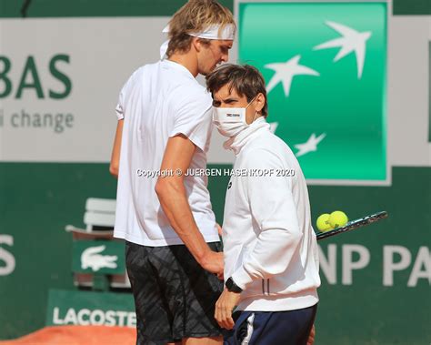 Alexander Zverev Ger Trainiert Mit Trainer Coach David Ferrer