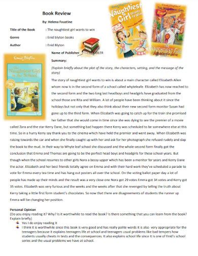 Book Review Examples In Pdf Examples