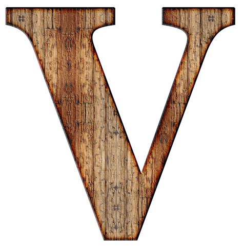 Lettre En Bois Majuscule V Png Transparents Stickpng