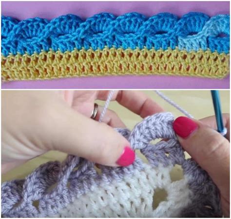 1 Awe Inspiring Crochet Wave Fan Edging Border Stitch Ideas Crochet