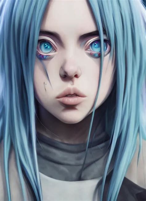 Billie Eilish As Anime Character Ultra Detailed Stable Diffusion