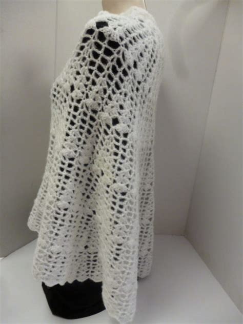 châle demi lune au crochet