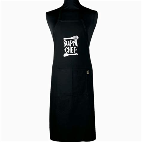 Tablier de cuisine pour homme super chef fabriqué en France