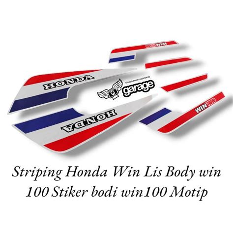 Jual Striping Honda Win Lis Body Win Stiker Bodi Set Win Motip