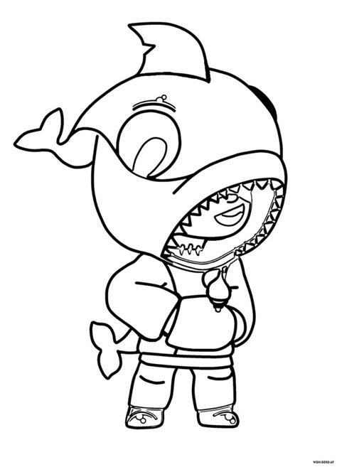 Coloriage Leon Brawl Stars Dessin Imprimer Wonder Day