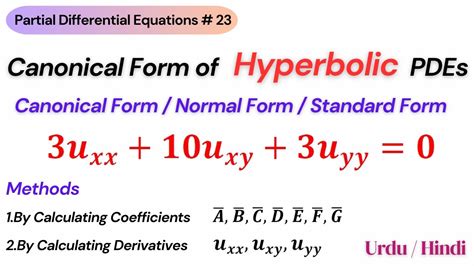 simplified canonical form of hyperbolic partial differential equations