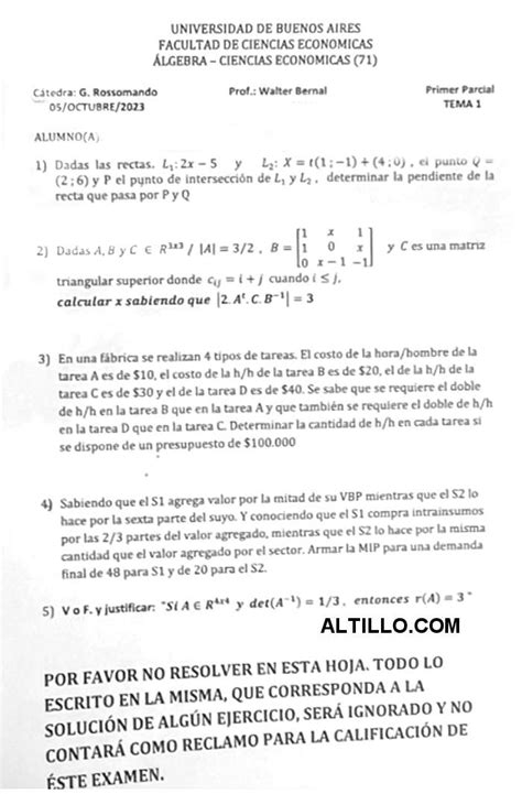 Parcial A Algebra Rossomando Cbc Uba