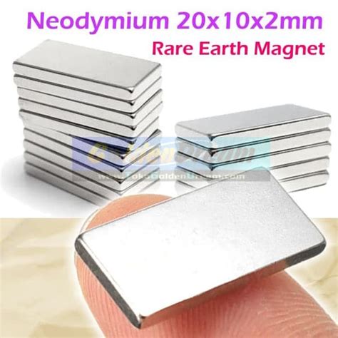 Jual Strong Magnet Neodymium 20x10x2mm Balok Persegi Petak 20x10x2 Mm