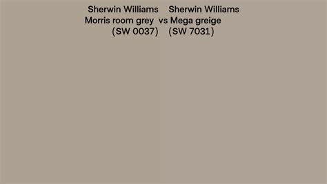 Sherwin Williams Morris Room Grey Vs Mega Greige Side By Side Comparison