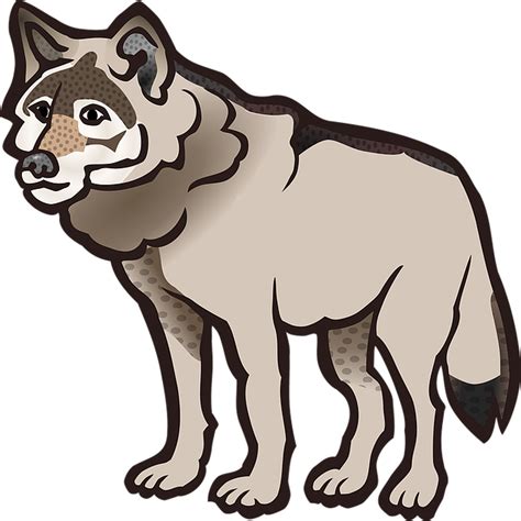 Lobo Animal Dibujos Animados Gráficos vectoriales gratis en Pixabay