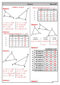 Somme Des Angles D Un Triangle Particulier Corrig D Exercices