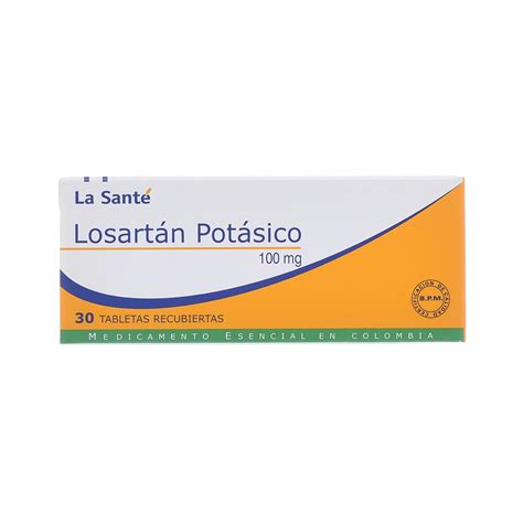 Losartan Mg Tabletas Recubiertas X La Sant
