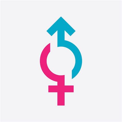 Logotipo de símbolo de género de sexo e igualdad de hombres y mujeres