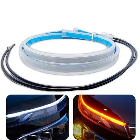 Fita Barra Led Automotiva 60cm 12v Farol Drl Seta Sequencial