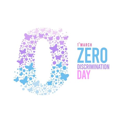 Premium Vector Zero Discrimination Day Vector
