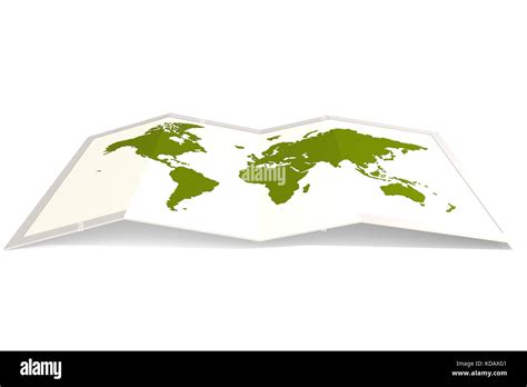 Mapa del mundo verde aislado en blanco 3D rendering Fotografía de