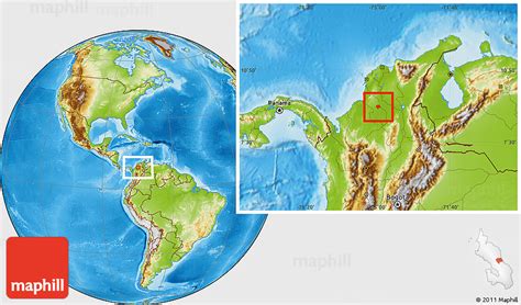 Physical Location Map Of Galeras