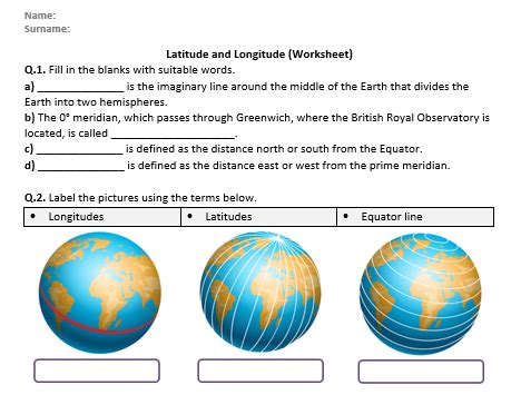 Latitude And Longitude Worksheet Distance Learning Teaching