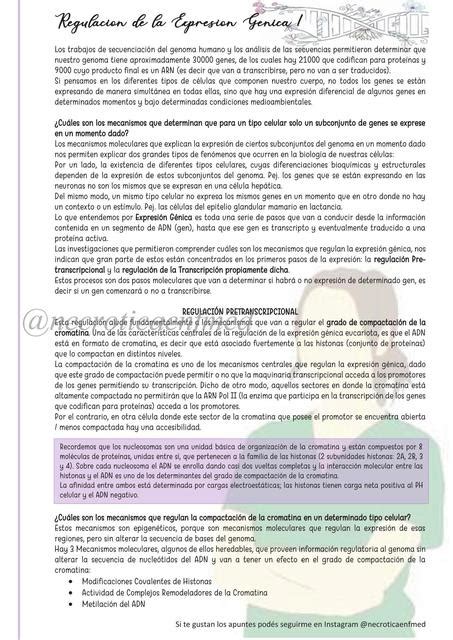 Regulación Expresión Génica Necrotica uDocz