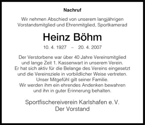 Traueranzeigen von Heinz Böhm Trauer HNA de