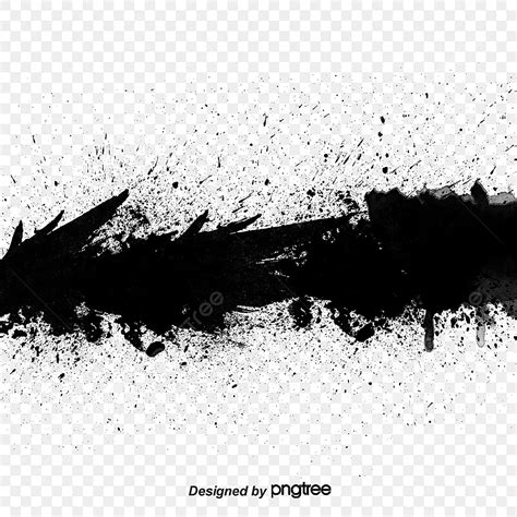 Ink Splash Effect Hd Transparent Transverse Black Ink Splash Effect