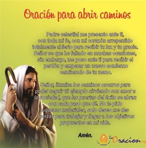 Oración para abrir caminos La oracion
