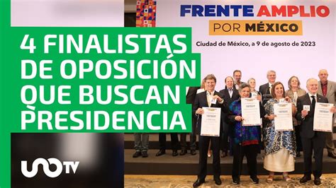 Frente Amplio por México revela sus aspirantes finalistas a candidatura