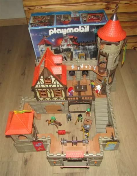 PLAYMOBIL CHÂTEAU FORT médiéval ref 3666 Moyen âge chevaliers 1993 en