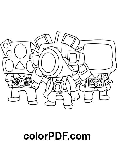 TV Man Titan Cameraman Titan Speakerman Coloriages Et Livres En PDF